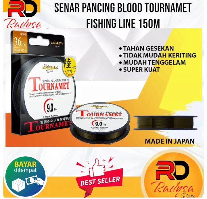 Senar Pancing Anti Kusut Blood Tournamet 150m / Benang Pancing blood-X ...