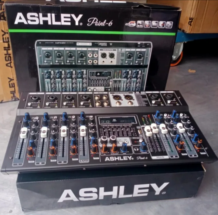 Mixer Audio 6 Channel + Bluetooth Ashley Point' 6 ORIGINAL ASHLEY | Lazada Indonesia