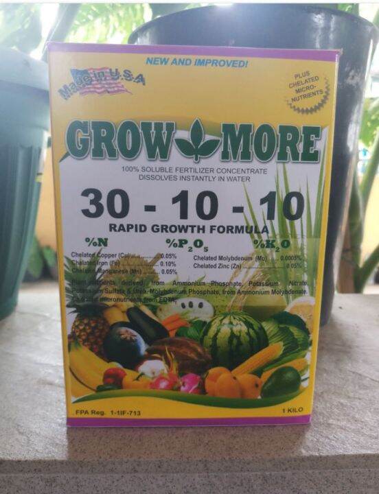 Grow More (30-10-10) NPK Rapid Growth Formula Fertilizer (1 kilo ...
