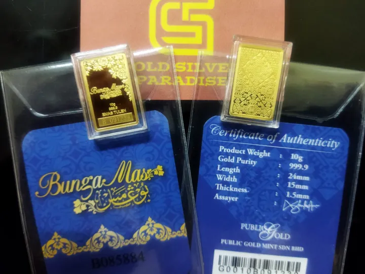 10 gram Public Gold Bar Bunga Mas Series (Au 999.9) 24k | Lazada