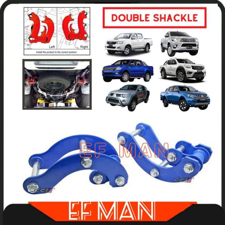 4X4 REAR LIFT 2" DOUBLE G SHACKLE JS1 STANDARD SHACKLE HILUX VIGO REVO ...