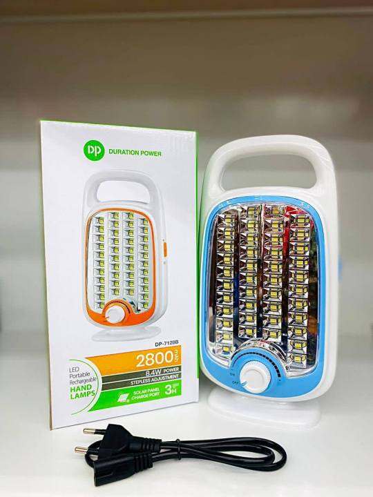 LED PORTABLE RECHARGEABLE HAND LAMP WITH SOLAR PANEL CHARGING PORT ...