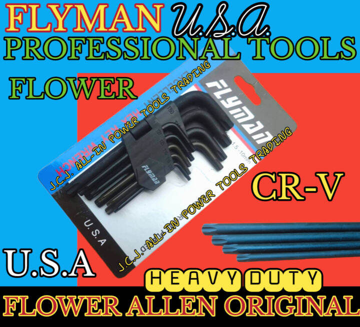 HEAVY DUTY FLOWER ALLEN(SHORT ALLEN) 1.5MM-10MM FLYMAN U.S.A ...