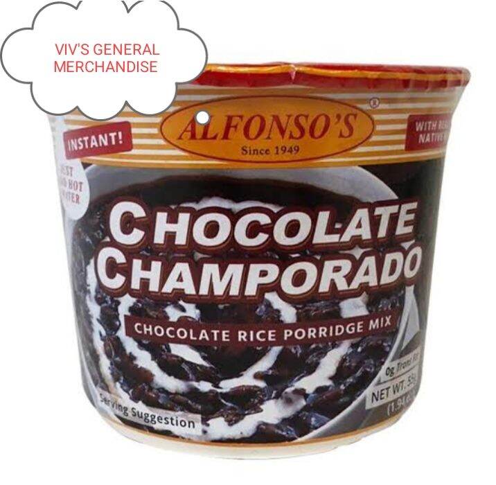 Alfonso's Chocolate Champorado Chocolate Rice Porridge Mix ( 55g ...