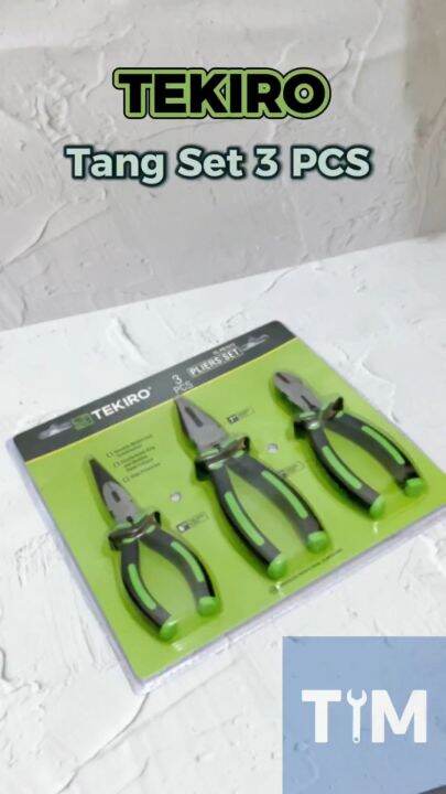 TEKIRO TANG SET 3 PCS / Tang Kombinasi 7", Tang Lancip 6", Tang Potong ...