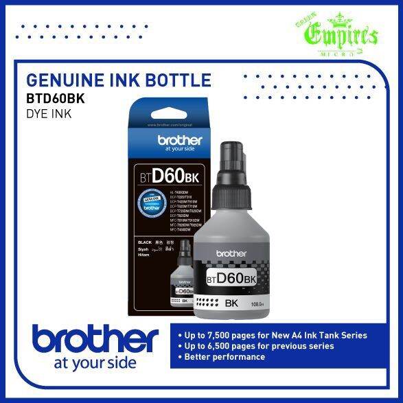 Brother BTD60 Black Original Ink Bottle For DCP-T310,DCP-T510W,DCP ...