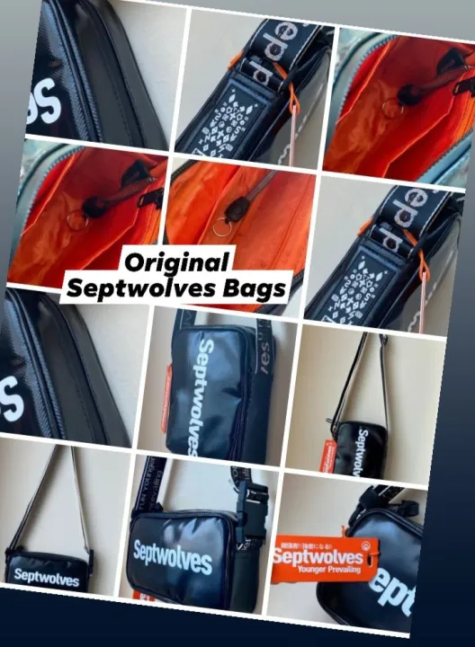 SEPTWOLVES Authentic Crossbody Sling Bag Black | Lazada PH