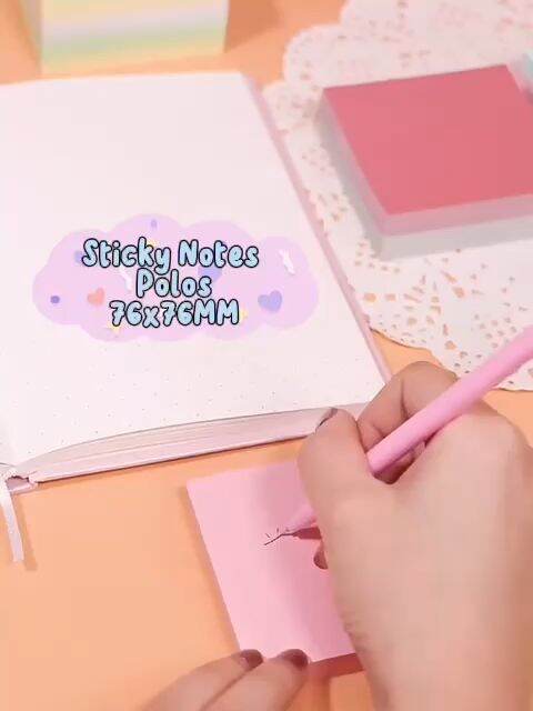 Sticky Notes Polos 76 x76 MM 100Lembar Kertas Catatan Untuk Pengingat ...