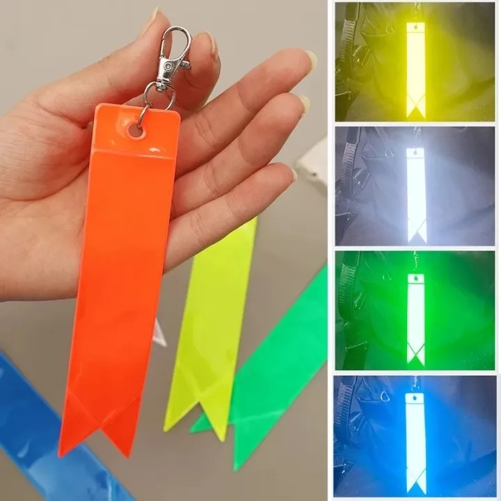 Streamer Reflective Keychains Safety Reflector Bag Pendant Jewelry ...