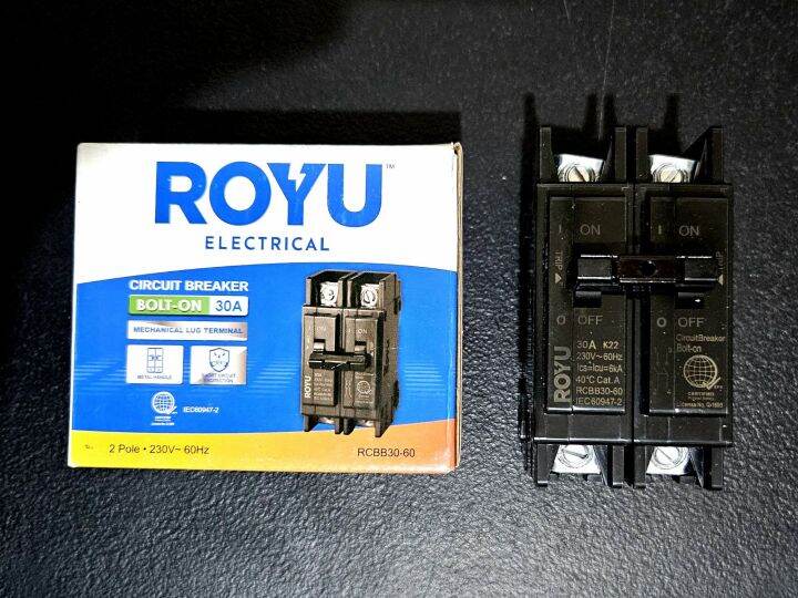 Royu Bolt-On Circuit Breaker 30A 60A 100A 2-phase | Lazada PH