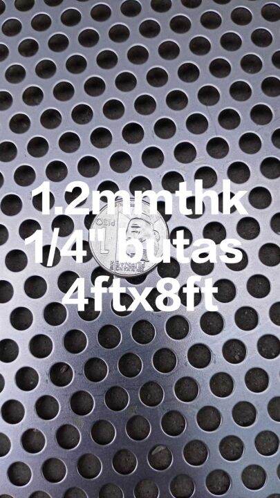 Perforated metal screen/sheet 1.2mmthk 1/4"hole 4ftx8ft | Lazada PH