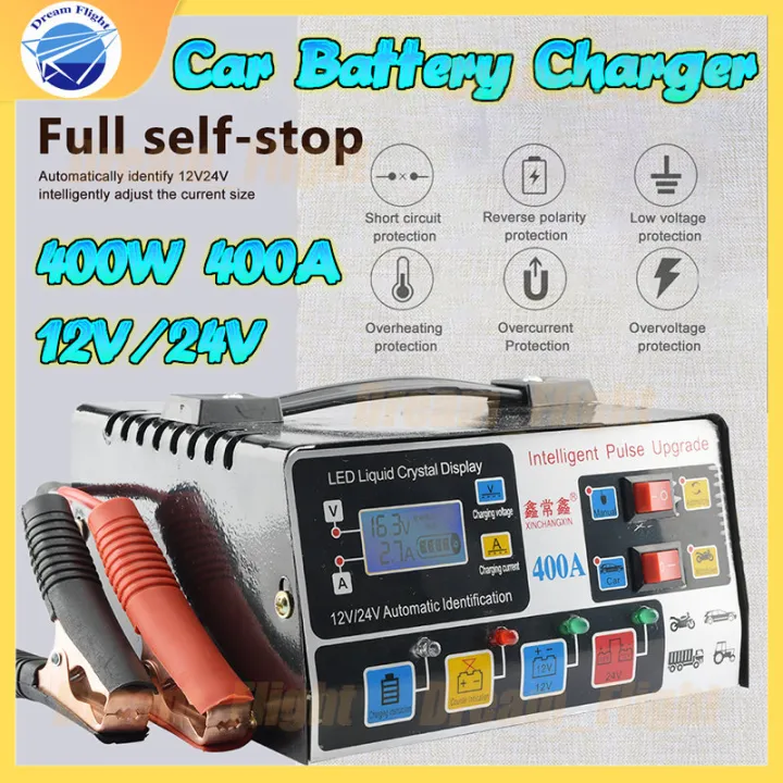 🇵🇭 400W Car Battery Charger 400A 12/24V Heavyduty Battery Copper Wire Full Automatic Intelligent ...