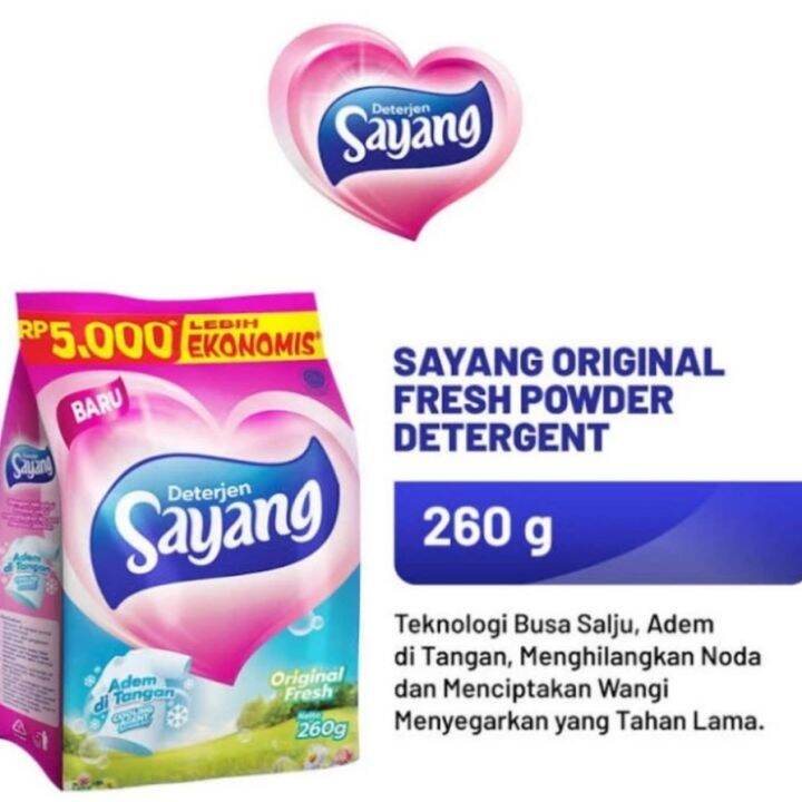 SABUN DETERGEN LIQUID SAYANG 20ML ISI 24 SACHET FREE BOX DAN BABY GOLD ...