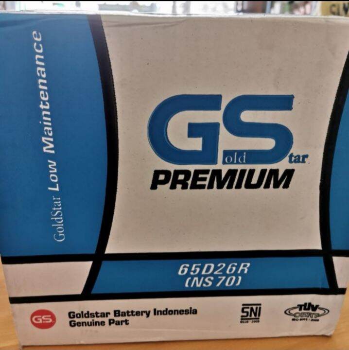 AKI BATERAI BASAH GS GOLDSTAR NS70/65D26R PANTHER KIJANG COLT PS125 ...