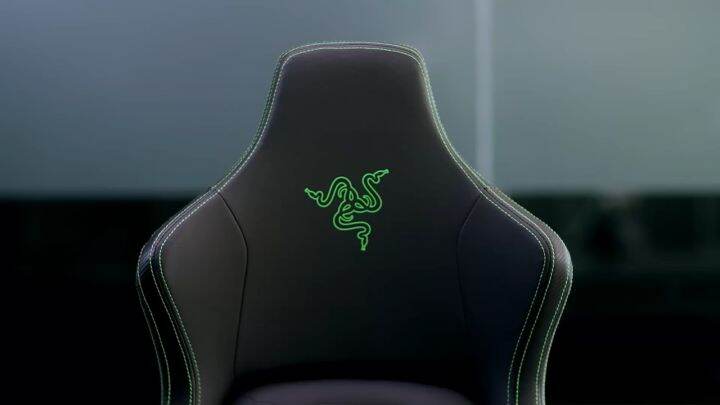 Kursi Gaming Razer Iskur Black Gaming Chair with Built-in Lumbar ...
