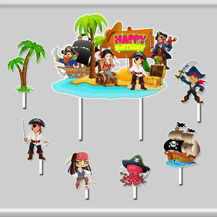 Topper cake Bajak laut happy birthday | Lazada Indonesia