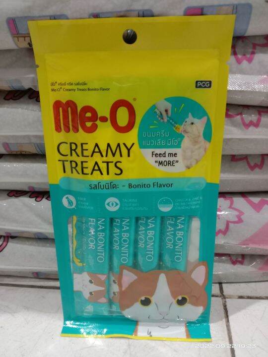 meo creamy Snack kucing rasa bonito flavor isi 4 | Lazada Indonesia