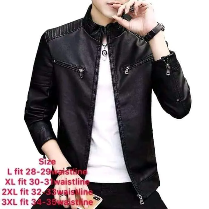 HIGH QUALITY LEATHER JACKET FOR MEN WITH FREEBIES | Lazada PH