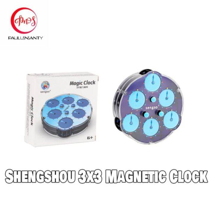 Rubik Clock 3x3 Shengshou 3x3 Magnetic Clock MAGNETIC ORIGINAL | Lazada Indonesia