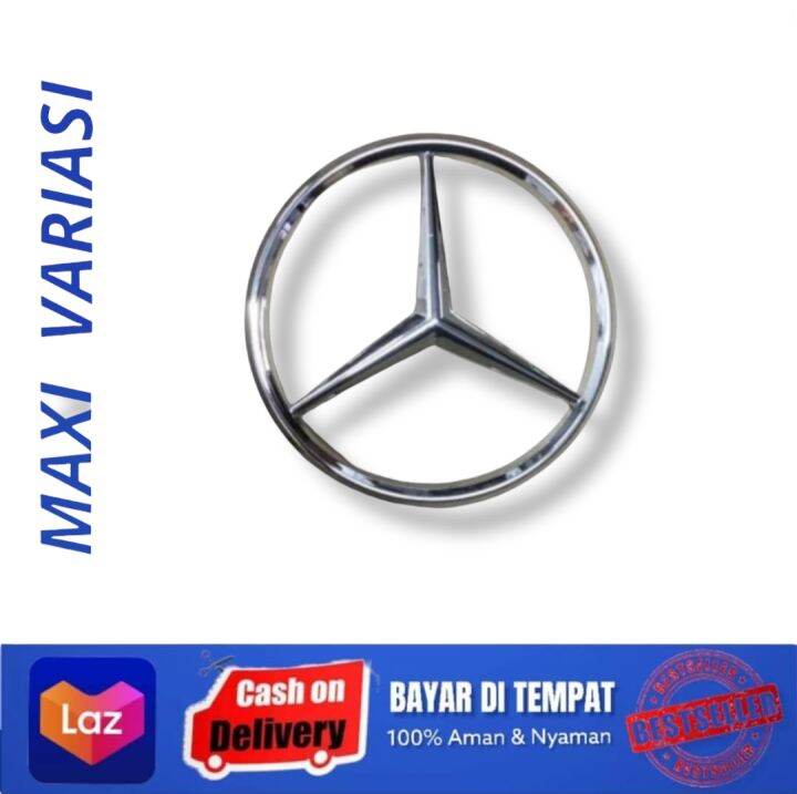 Emblem Logo Mercy Mercedes Benz Chrome 7 Inci / 17.5 cm | Lazada Indonesia