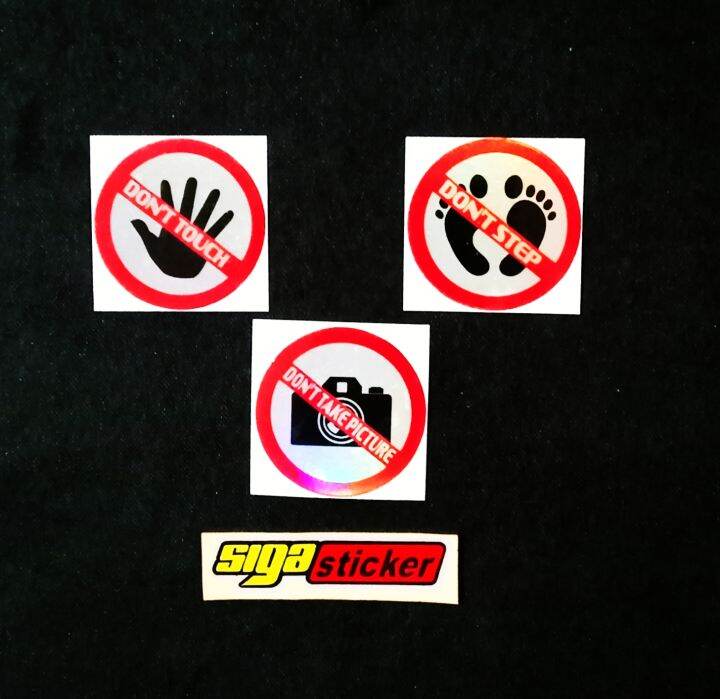 Stiker dilarang pegang Sticker dilarang injak pegang poto PrinCutt ...