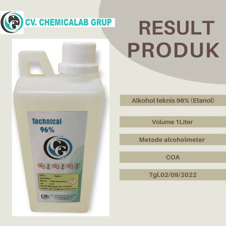 Alkohol teknis 96% (Etanol) 1L | Lazada Indonesia