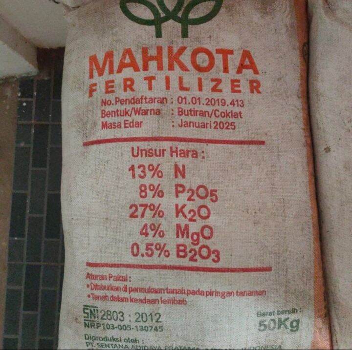 pupuk NPK mahkota 13-18-27-4+0.65B 50kg | Lazada Indonesia