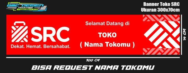 [TERBARU] BANNER SPANDUK TOKO SRC ukuran 300x70cm (BISA REQUEST NAMA TOKOMU) | Lazada Indonesia