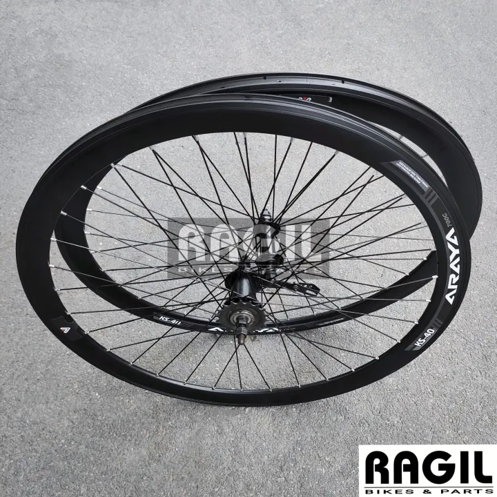 WHEELSET SEPEDA 700C ARAYA KS40 4 cm 700 C FIXIE MTB VELG RIM RIMS KS ...