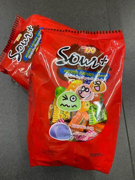 Lot 100 assorted sour gummy 600g | Lazada