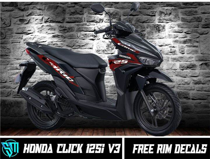 Honda Click 125i v3 stock decals, custom design | Lazada PH