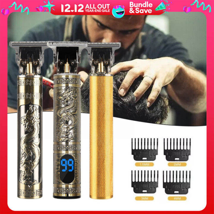 LCD Digital Display T9 All Metal Shaver Travel Portable Electric Barber ...