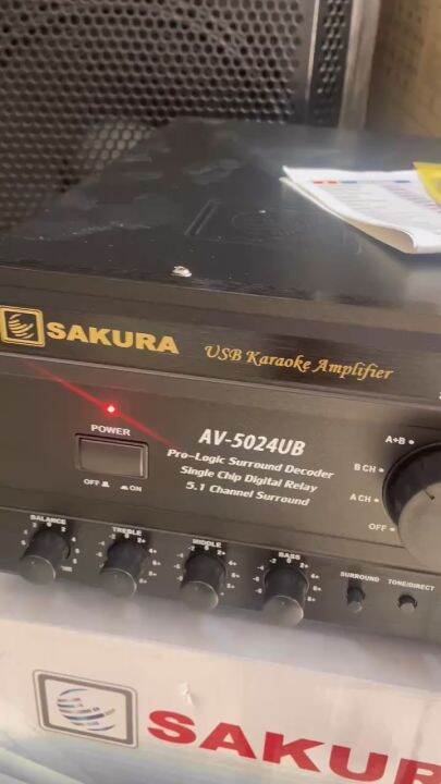 SAKURA Original Karaoke Amplifier 600W X 2 Karaoke USB/SD Bluetooth Amplifier AV-5024UB | Lazada PH