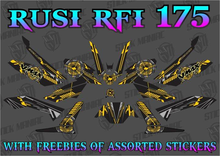 Rusi RFI 175 decals sticker, Laminated | Lazada PH