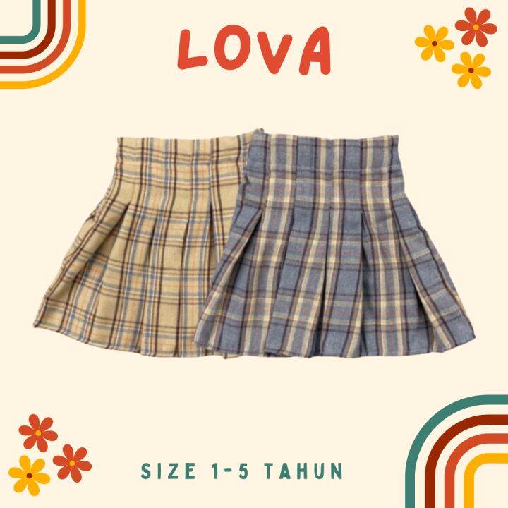 VINIA - ROK ANAK CEWEK PENDEK LOVA USIA 1-5TH - ROK PENDEK ANAK ...