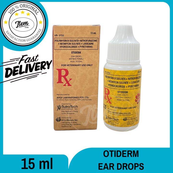 OTIDERM EAR DROPS ANTIBACTERIAL/INSECTICIDAL 15 ML | Lazada PH