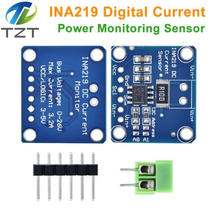 TZT INA219 I2C Zero Drift Bi-directional Current Power Supply Sensor ...