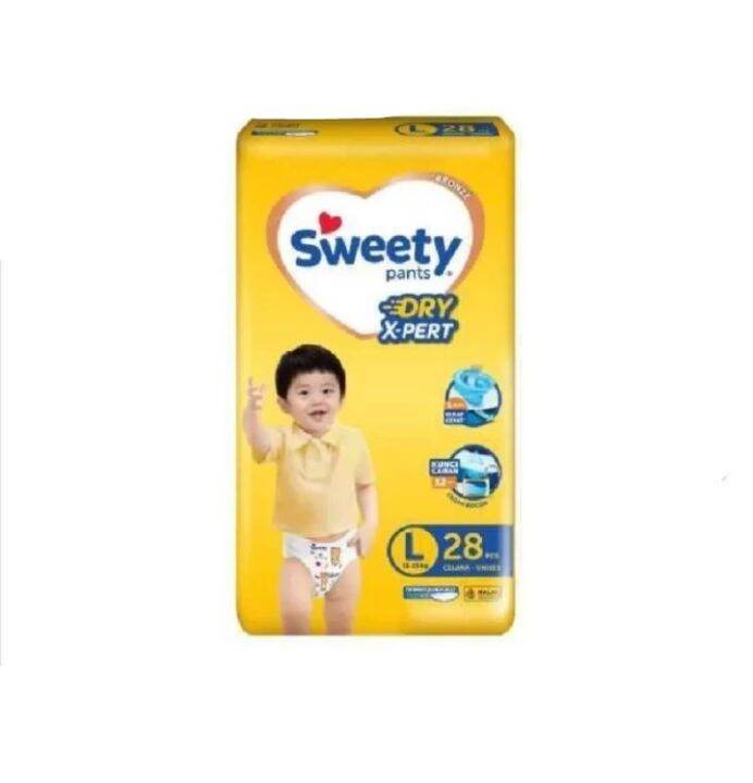 sweety bronze pants l28 popok bayi tipe celana sweety dry xpert l 28pcs ...