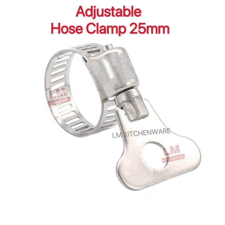 25mm ADJUSTABLE HOSE CLIP CLAMP / KUNCI PAIP AIR / FUEL LINE PIPE CLIP ...