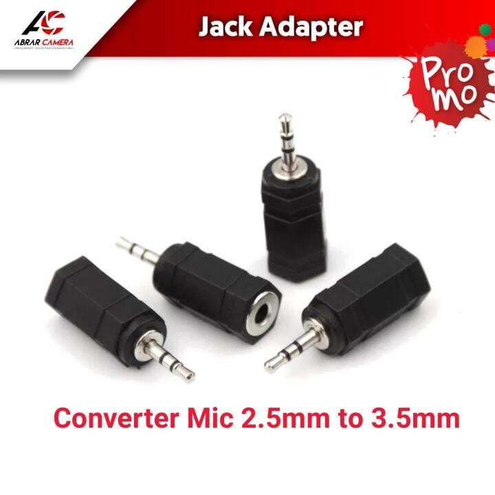 Jack Adapter Converter Mic 2.5mm to 3.5mm Fujifilm Sony Colokan Kecil ...