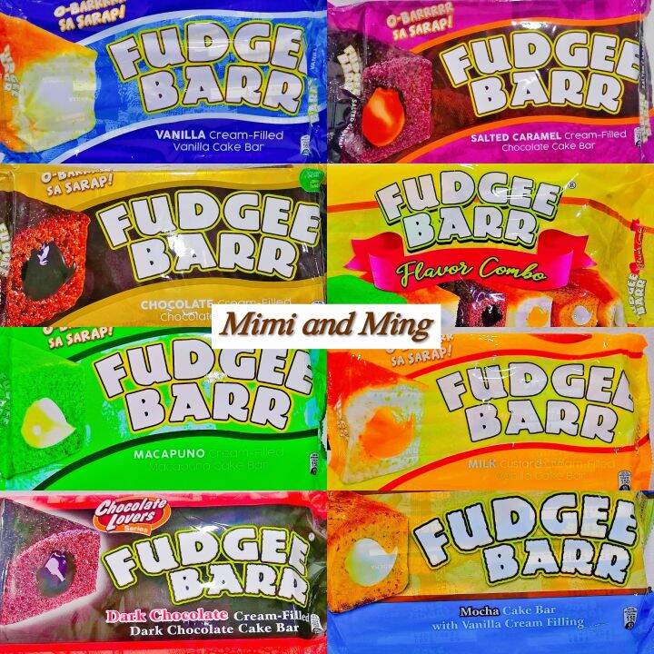 FUDGEE BARR. Cream-Filled Cake Bars . Sold per Pack. Net Weight : 380g ...