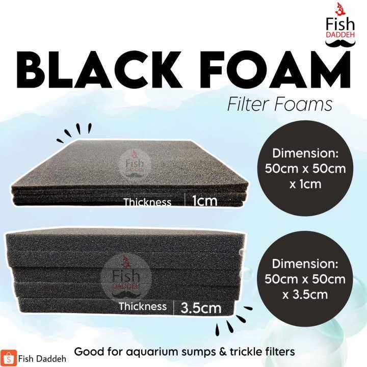 Black Foam | Filter Foam | Bio Foam 50x50x 1cm | 3.5cm | Lazada PH