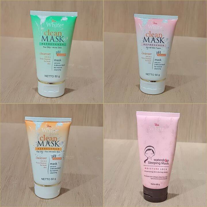 Viva White Clean & Mask / waterdrop Sleeping Mask | Lazada Indonesia