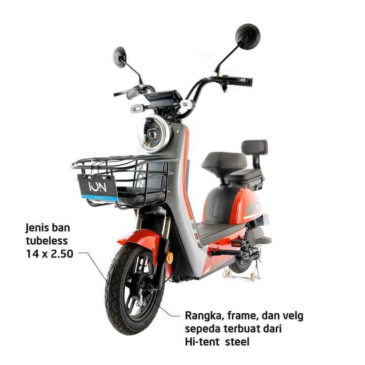 Ion Five Sepeda Listrik Red Silver | Lazada Indonesia