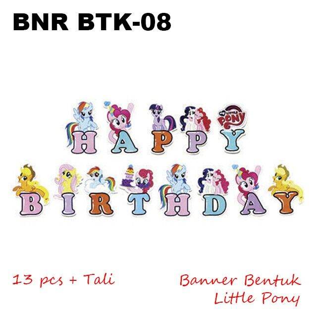 banner bunting garland flag tulisan happy birthday ulang tahun karakter ...