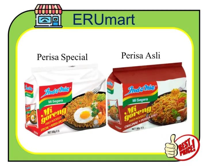 Indomie Mi Goreng Perisa Asli Original & Indomie Mi Goreng Perisa ...