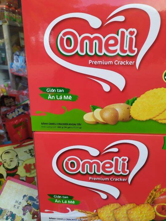Có video Hộp giấy 400g Omeli Cracker khoai tây kèm túi xách | Lazada.vn
