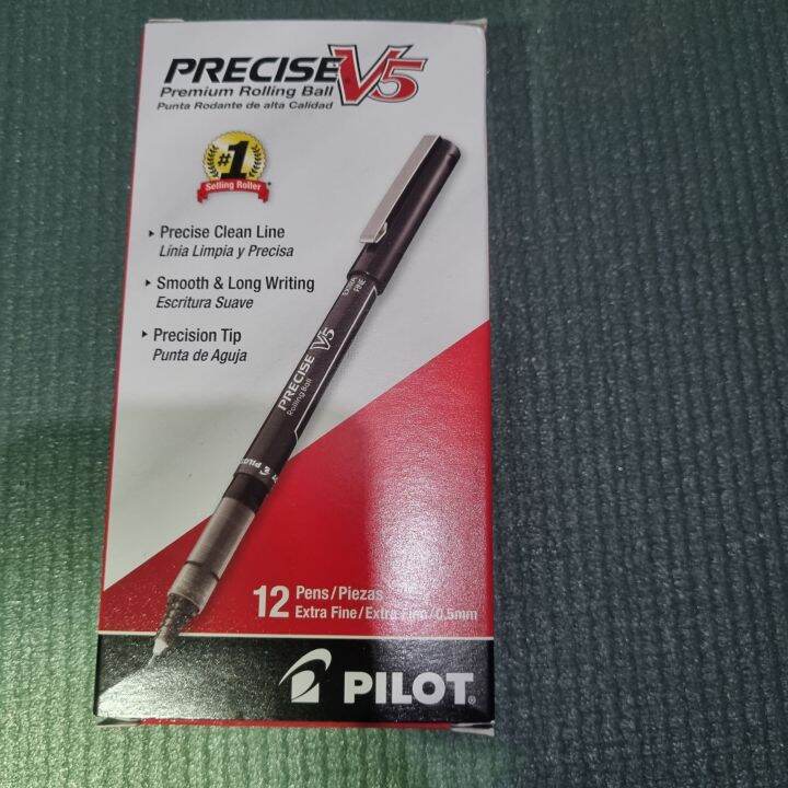 pilot precise V5 premium rolling ball pen black 12 count | Lazada PH