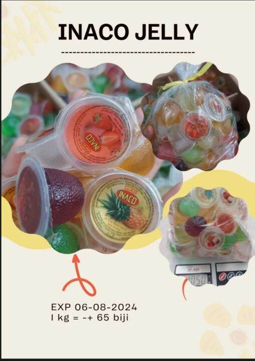 INACO MINI JELLY ANEKA RASA // AGAR-AGAR INACO 700 GRAM // ISI +-45 PCS ...
