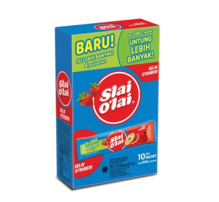 Roma Slai Olai Box rasa Strawberry isi 10 sachet | Lazada Indonesia